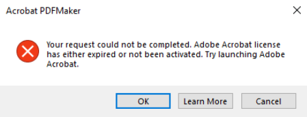 Adobe Acrobat License Expired Notification – NAC IT Knowledgebase